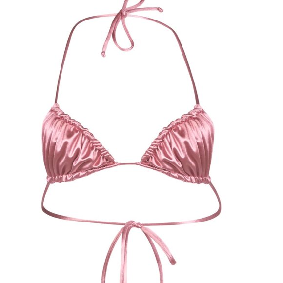 Divino Seas | Swim | Divino Seas Inika Deep Blush Pink Satin Silk ...